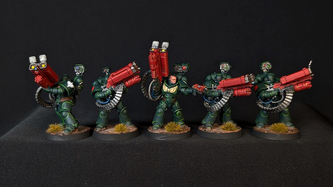 Warhammer 40k Painted Dark Angels Desolation Marines - Etsy
