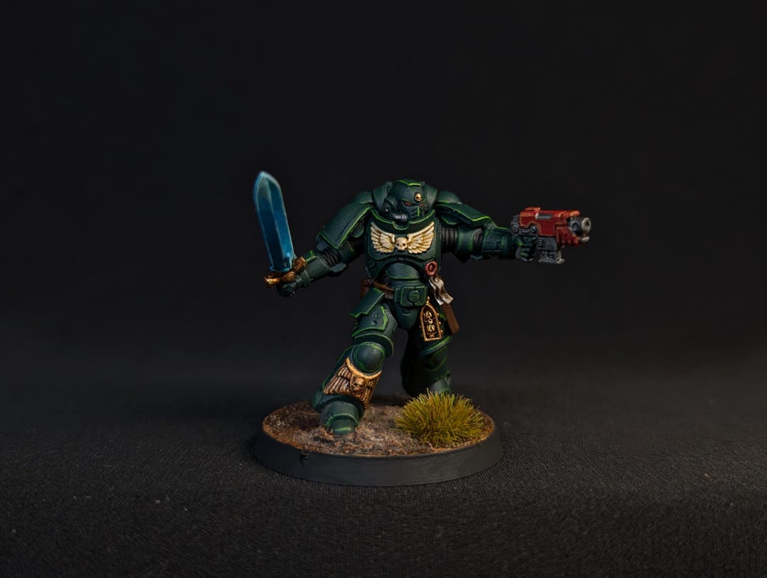 Warhammer 40k Painted Dark Angels Primaris Lieutenant Dark Imperium - Etsy