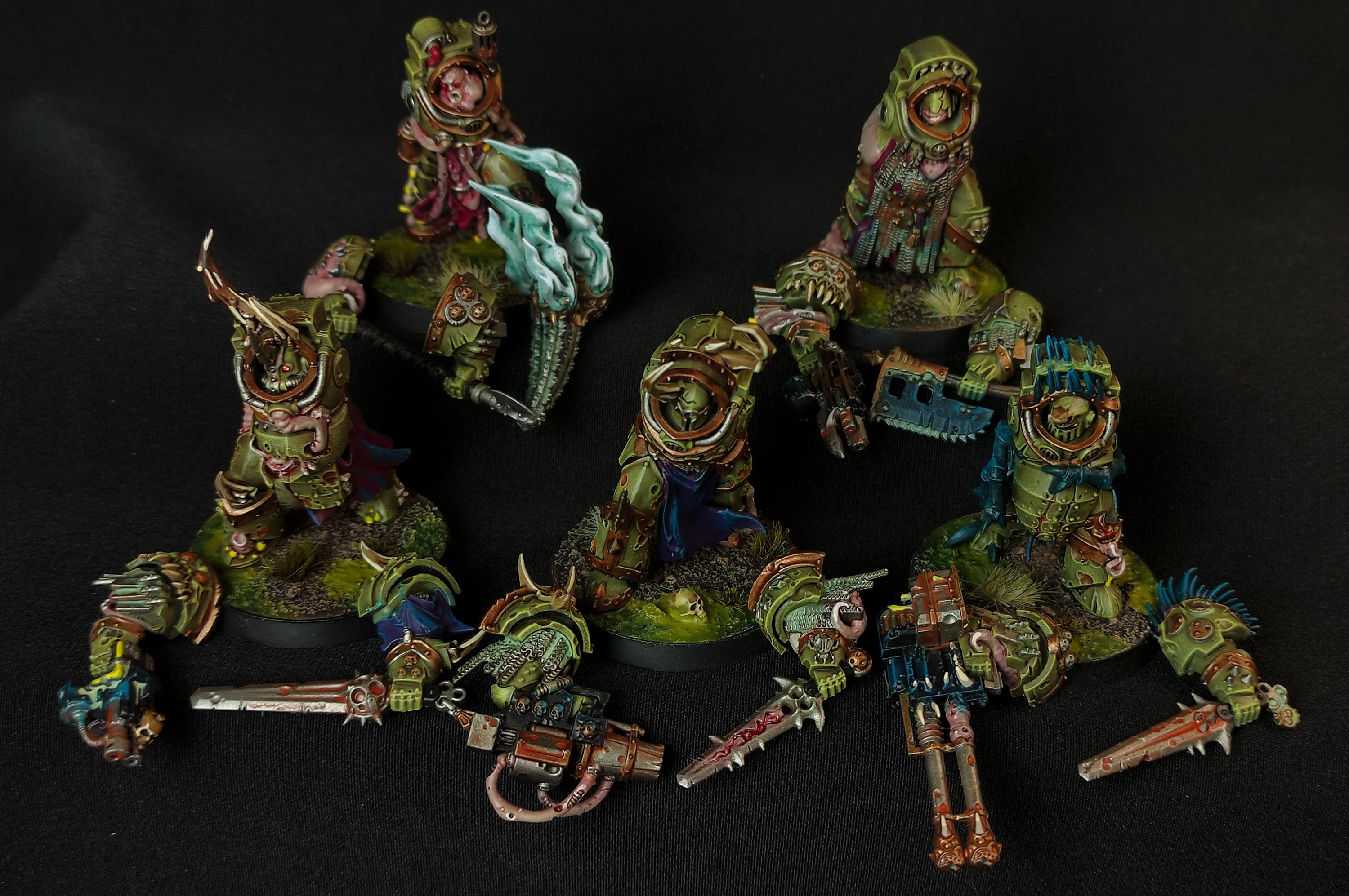 Warhammer 40k Painted Death Guard Blightlord Terminators Set 1 - Etsy