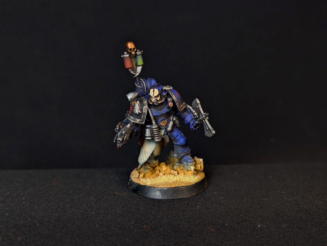 Warhammer 30k Painted Night Lords Apothecary With Axe - Etsy
