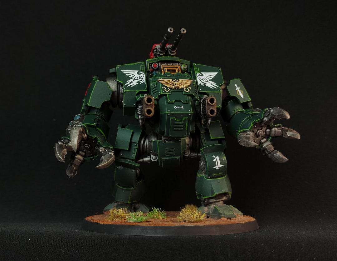 Warhammer 40k Painted Dark Angels Brutalis Dreadnought - Etsy