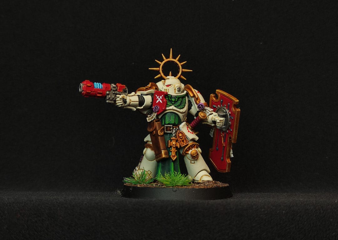 Warhammer 40k Painted Indomitus Primaris Bladeguard Lieutenant Dark ...