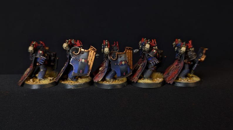 Warhammer 30k Painted Night Lords Command Squad With Powerclaws - Etsy