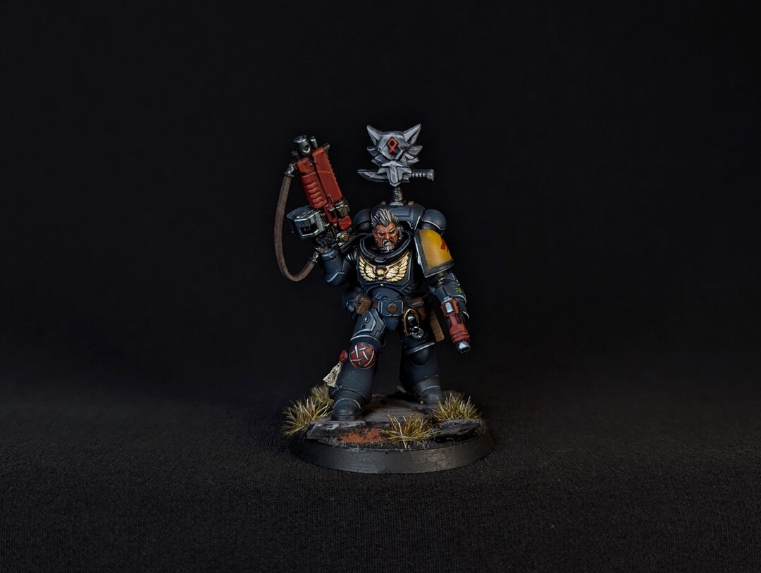 Warhammer 40k Painted Space Wolves Lieutenant Dark Imperium - Etsy
