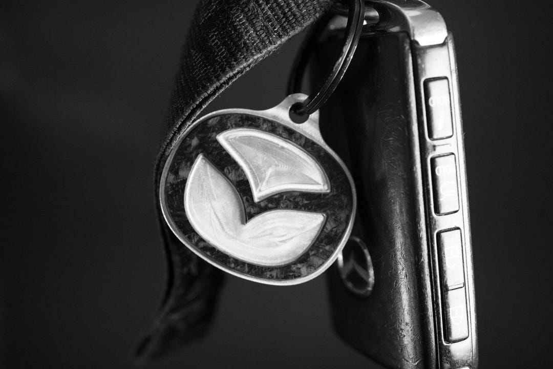 Mazda Logo Keychain - Carbon Fiber X Aluminum - Etsy