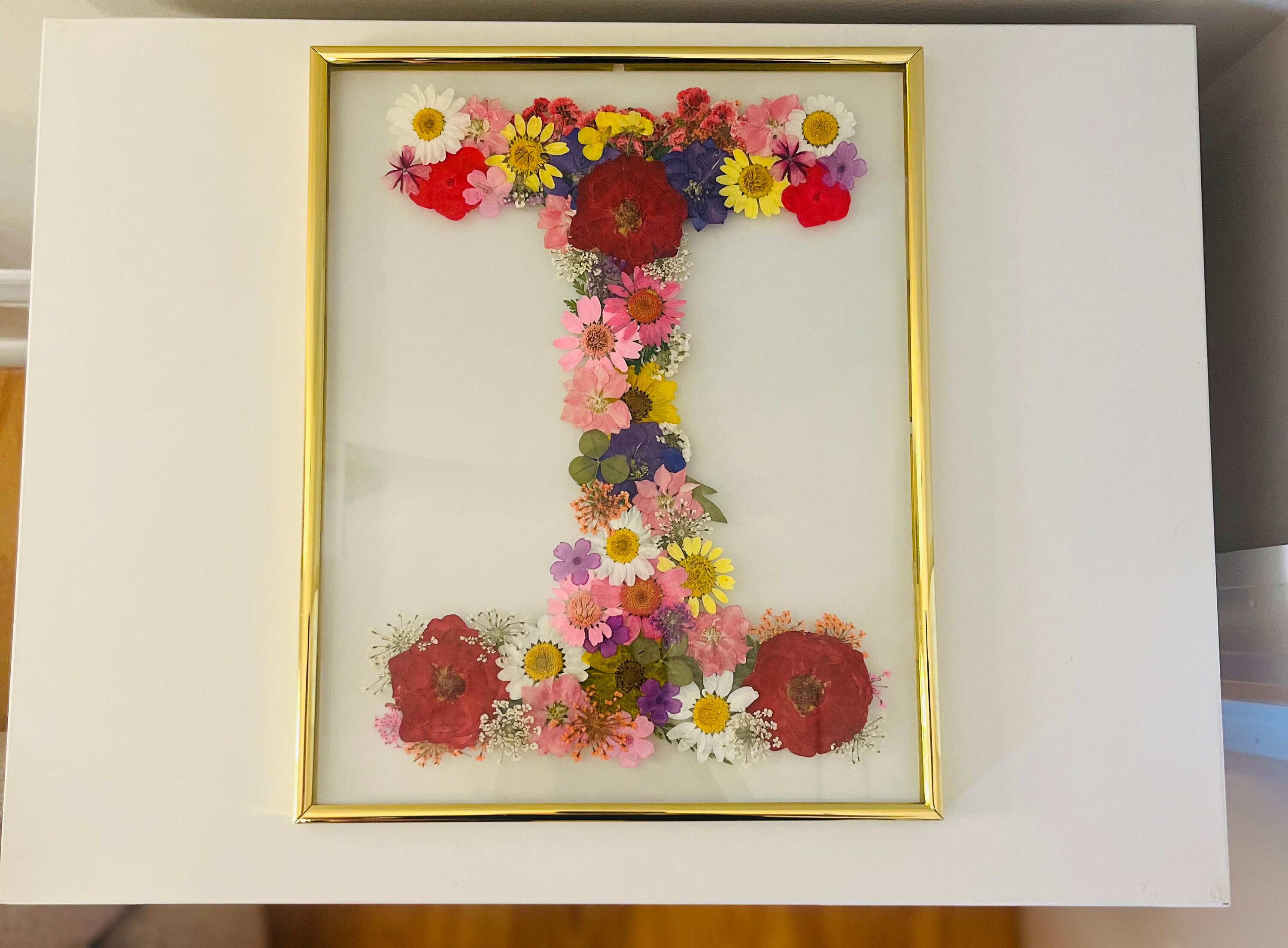 Dried Pressed Flower Letter Frame Art - Pick Your Letter - Etsy