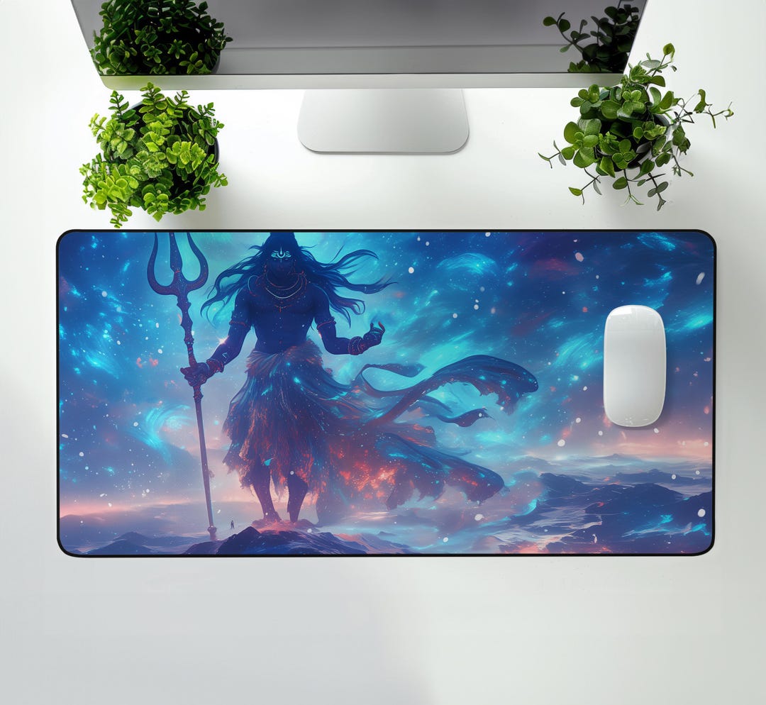 Lord Shiva Desk Mat , Hinduism Desk Mat , XL High Quality Mouse Pad ...