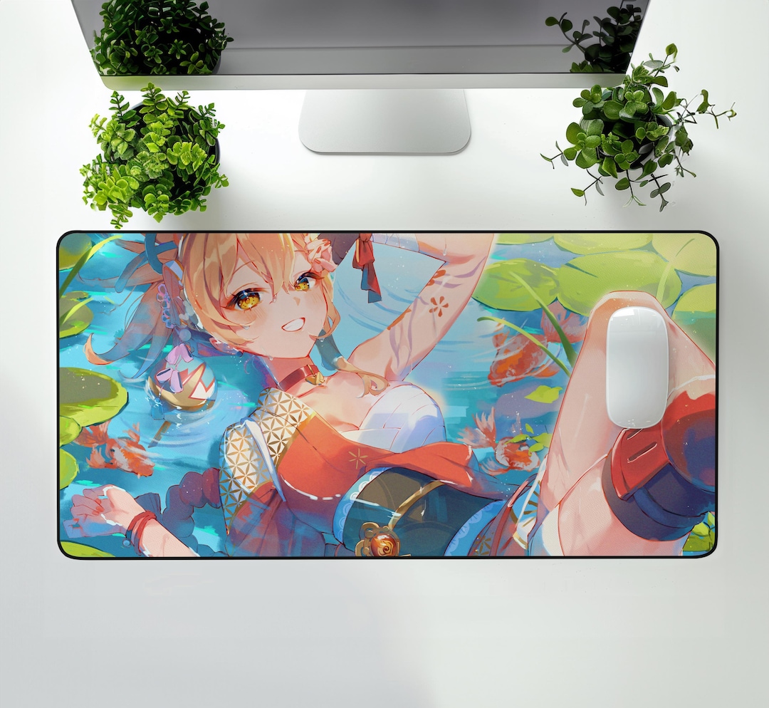 Yoimiya Desk Mat Cute Genshin Impact-inspired Desk Pad Adorable Gaming ...