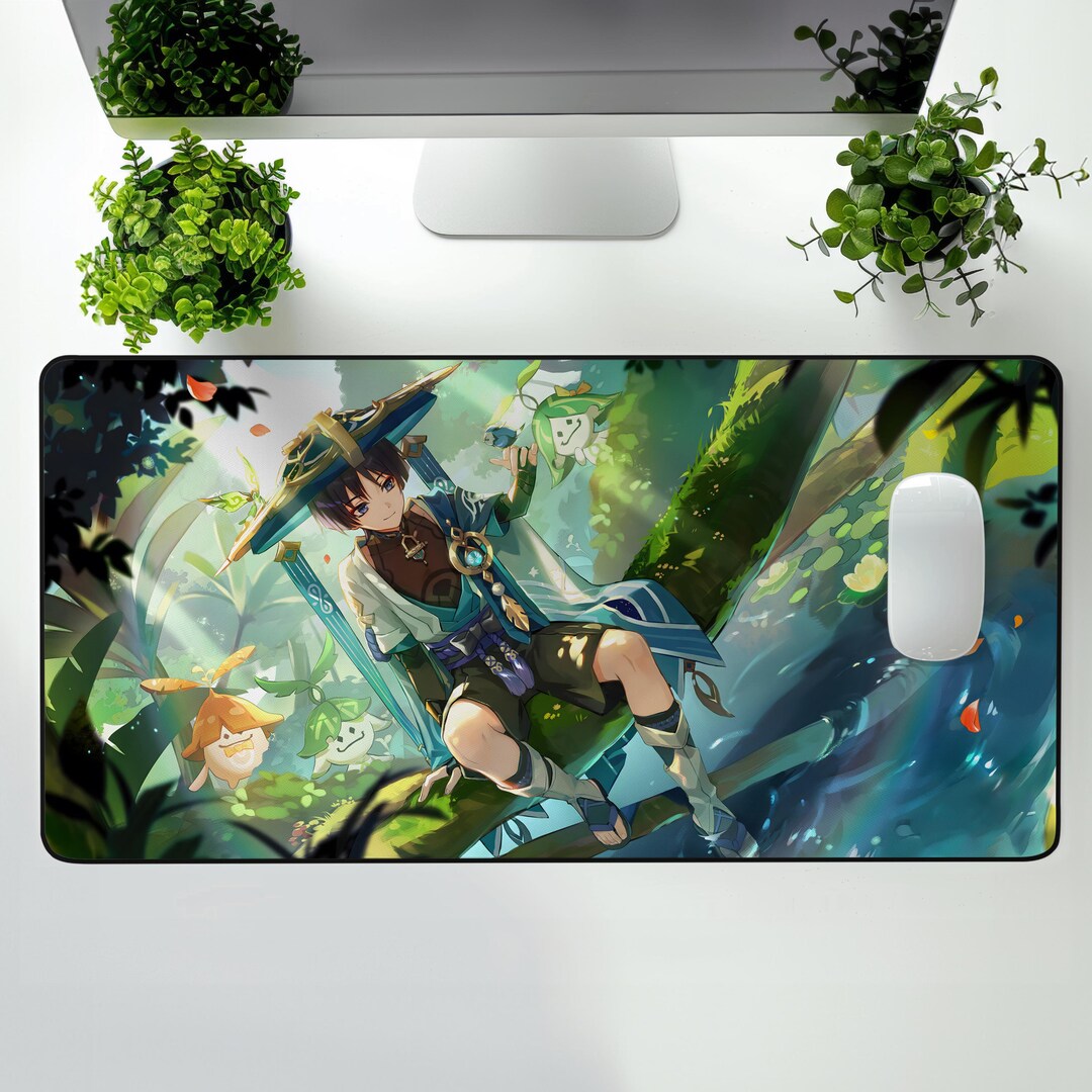 Scaramouche Genshin Impact Desk Mat W- Gaming Mouse Pad, Anime Desk ...