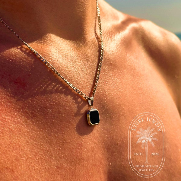 Necklace Men Stones - Etsy UK