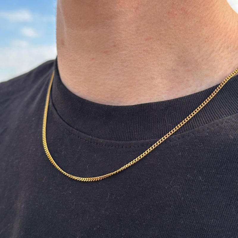 18k Gold Chain Men Cheap - Etsy UK