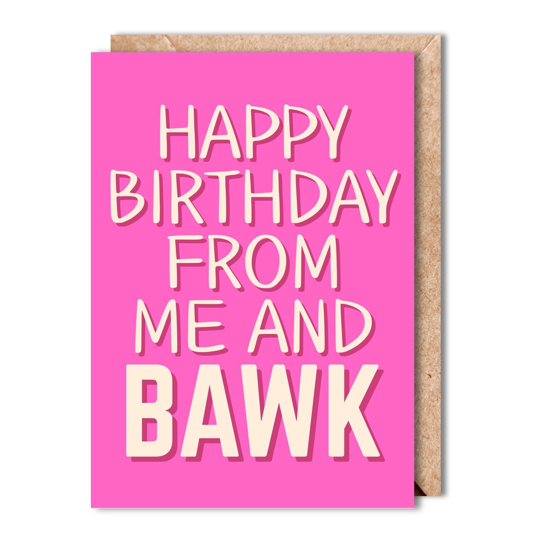 Wicked Birthday Card Happy Birthday From Me and Boq Me & Boq Funny ...