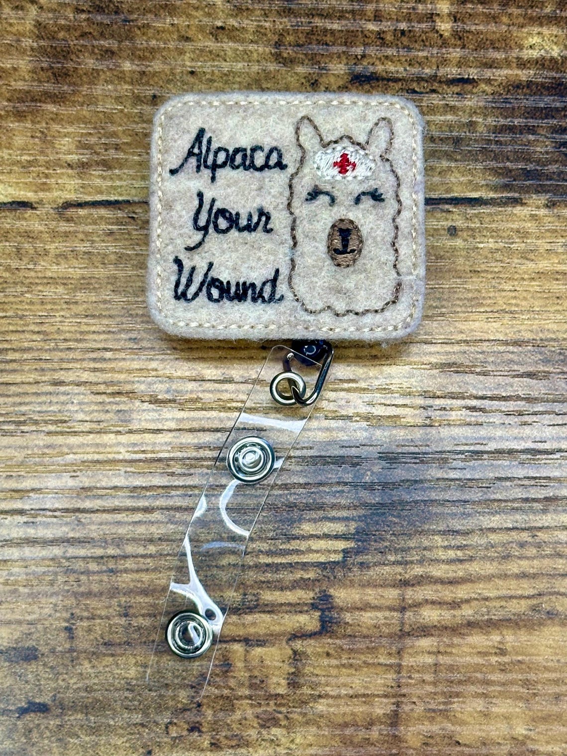 Alpaca Your Wound Feltie With or Without Badge Reel - Etsy