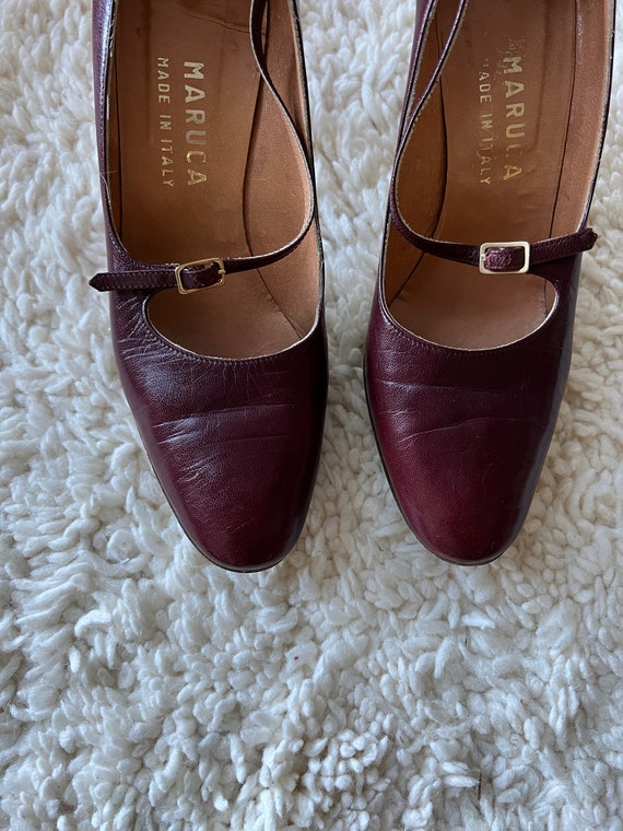 1970s Italian leather oxblood Mary Jane 6 - Gem