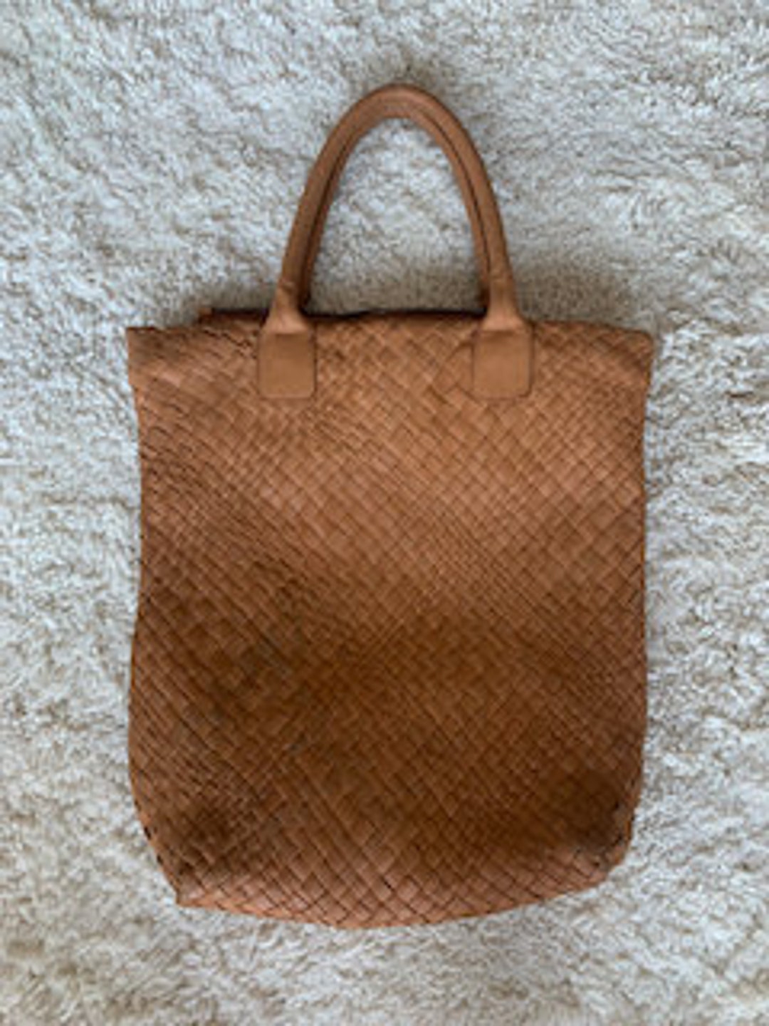 Falor Italia Woven Leather Tote Bag - Etsy