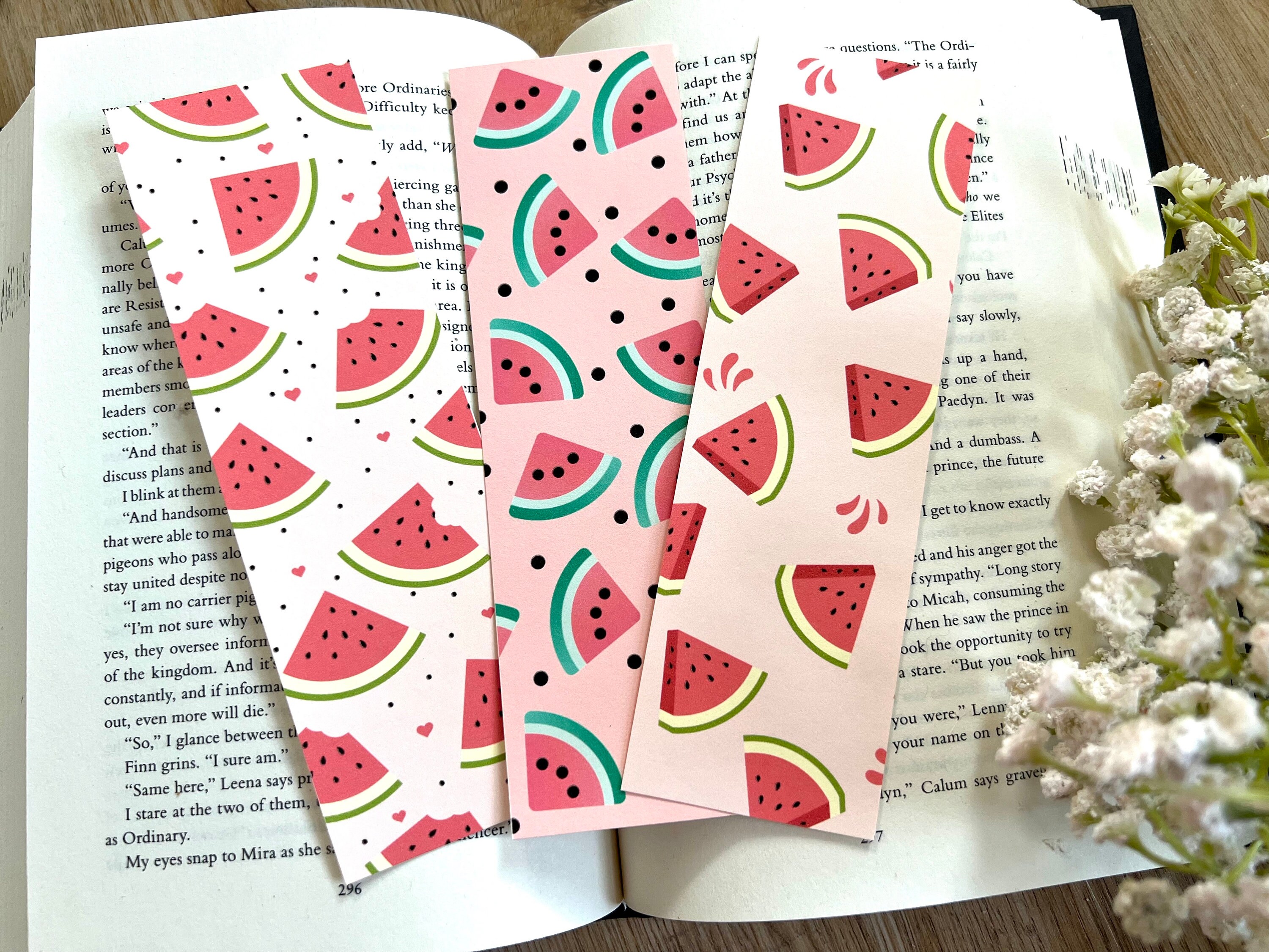 Juicy Watermelon Bookmarks || Watermelon Bookmarks - Watercolor Paper ...