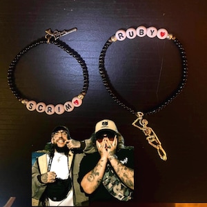 Best Friend Ruby and Scrim Grey 59 Suicideboys Beaded Bracelet - Etsy