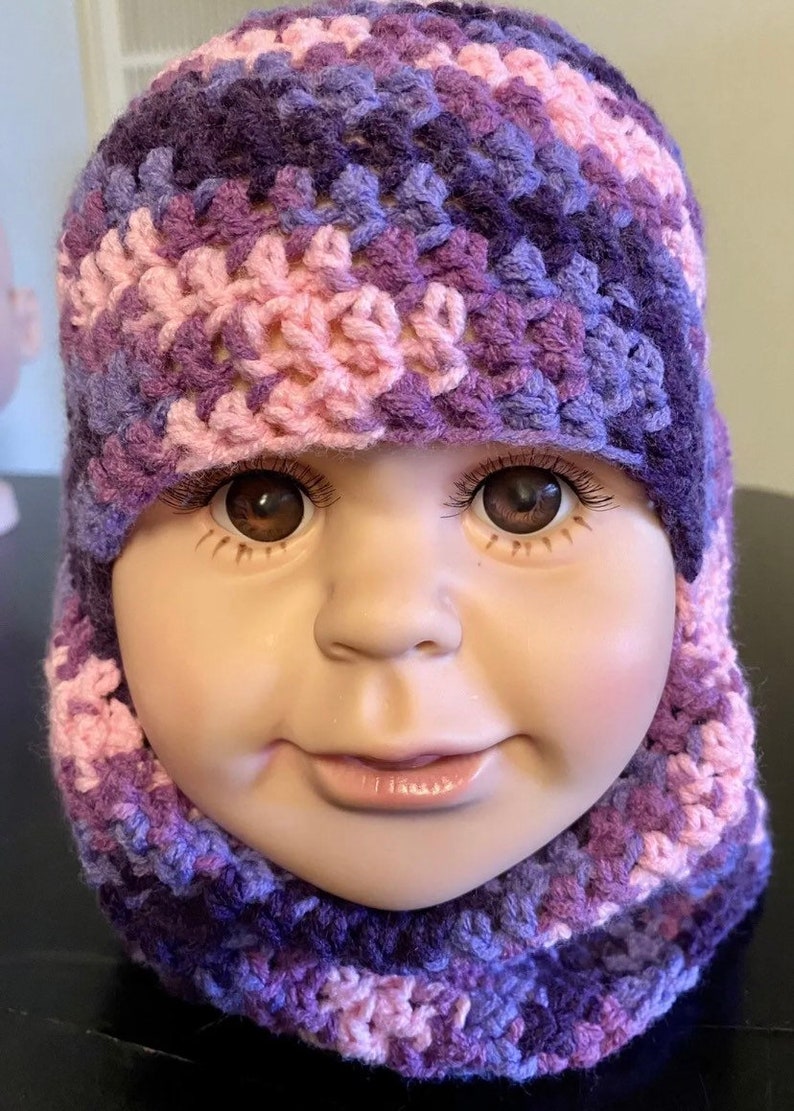 Hand Crocheted TODDLER Balaclava/ski Mask. 16 Inch Circumference! Pink ...