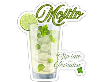 Mojito Drink Sticker Decal Cute Funny - Etsy