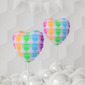 LDS CTR Mormon Primary Baptism Balloon round and Heart-shaped, 11 - Etsy