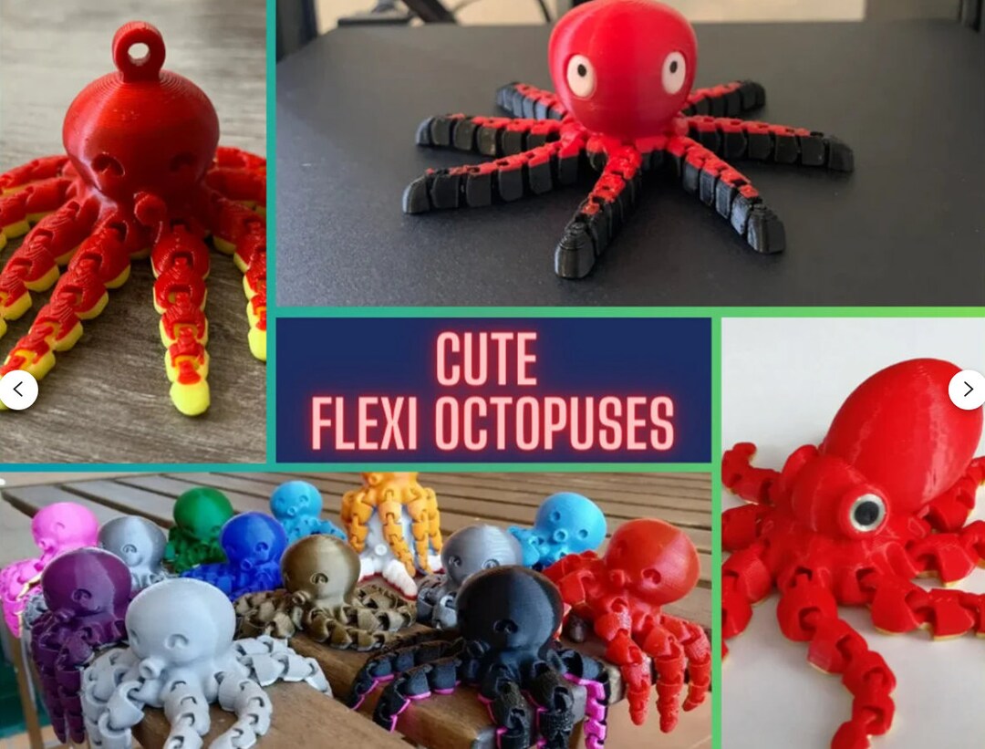 Flexi Cute Toy Octopuses - Etsy