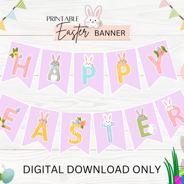 Easter Bunting - Etsy