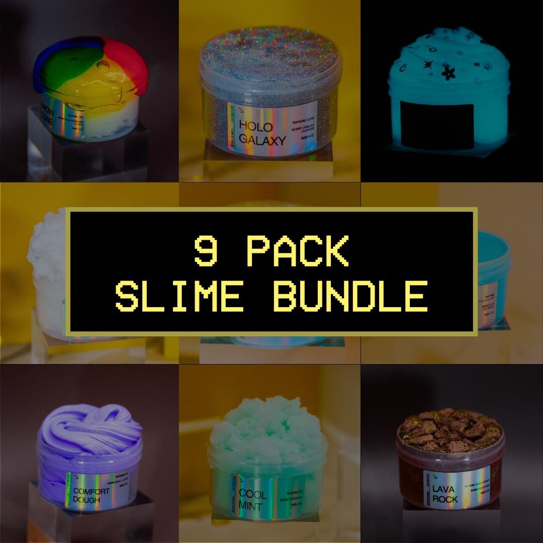 9 Pack Slime Bundle | Clear, Cloud, Icee Slime | Scented Slime | Slime ...