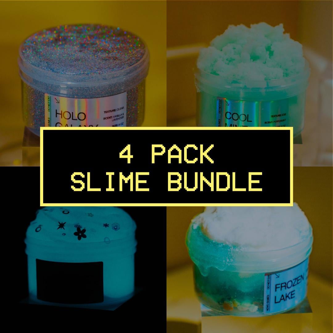 4 Pack Slime Bundle | Clear, Cloud, Icee Slime | Scented Slime | Slime ...