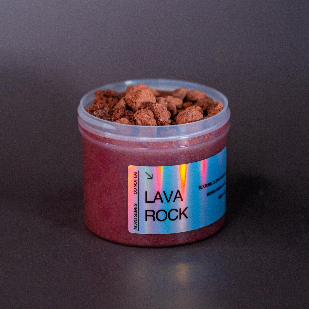 Lava Rock Slime 4oz | Clear + Crunch Slime | Scented Slime | Slime ...
