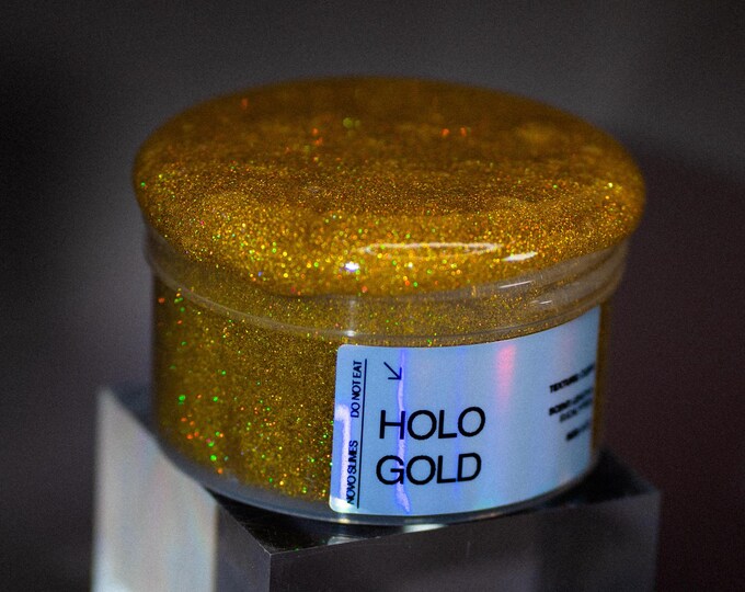 Holo Gold Slime | Clear Slime | Christmas Gift | Slime Shops | Stress ...