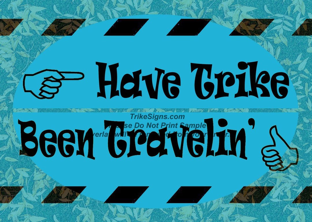 5"x7" Trike Sign (novelty-016) - Etsy