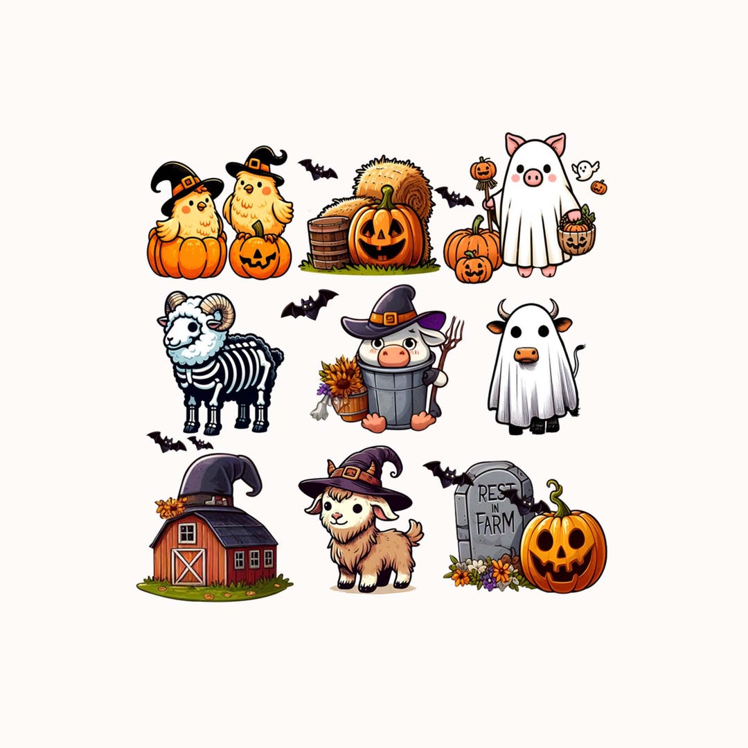 Highland Cow Halloween Png,halloween Png,spooky Farm Png,western ...