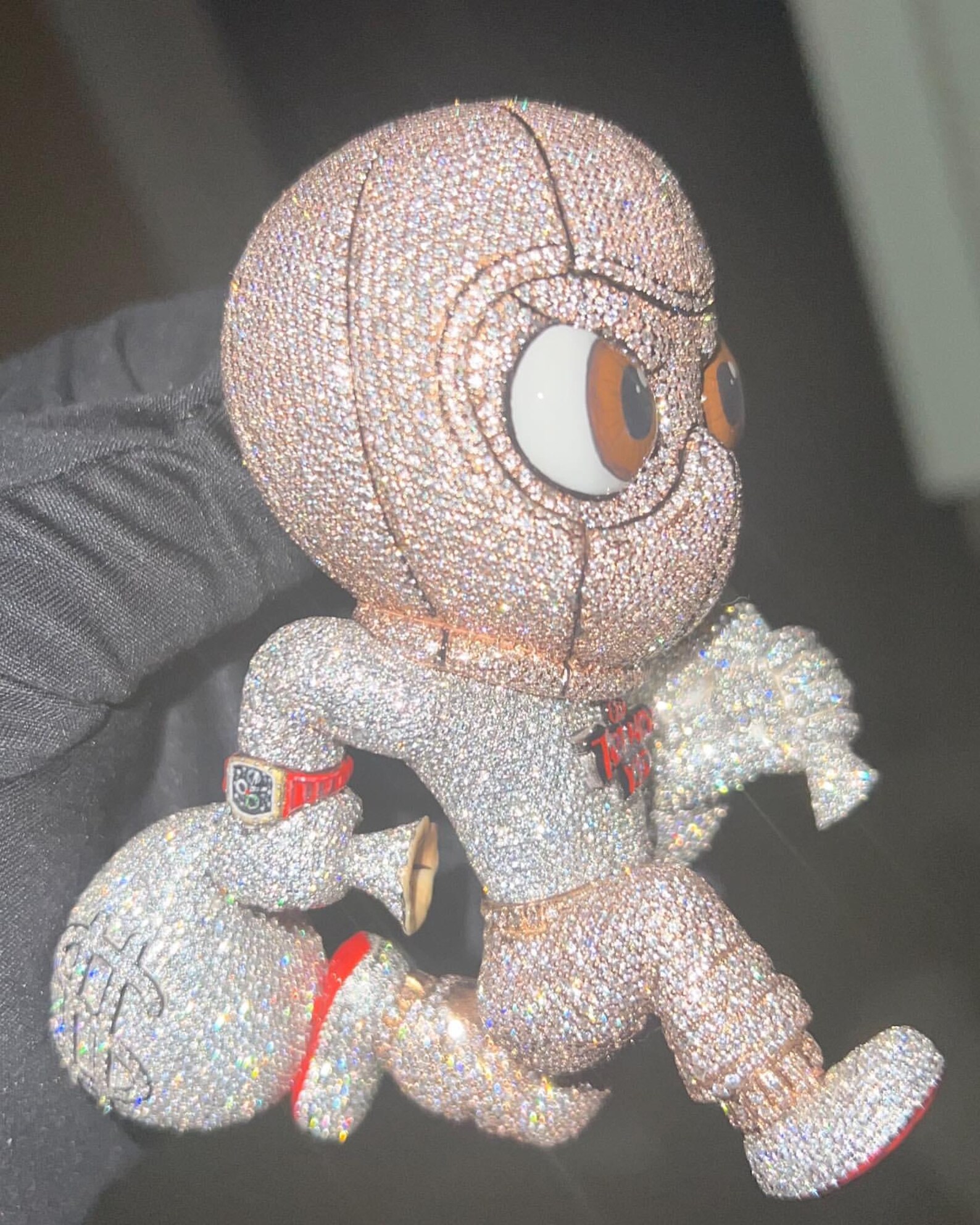 Iced Out Lab Cartoon Pendant | 3.5"x3.5"|house Bail|hip Hop Jewelry ...