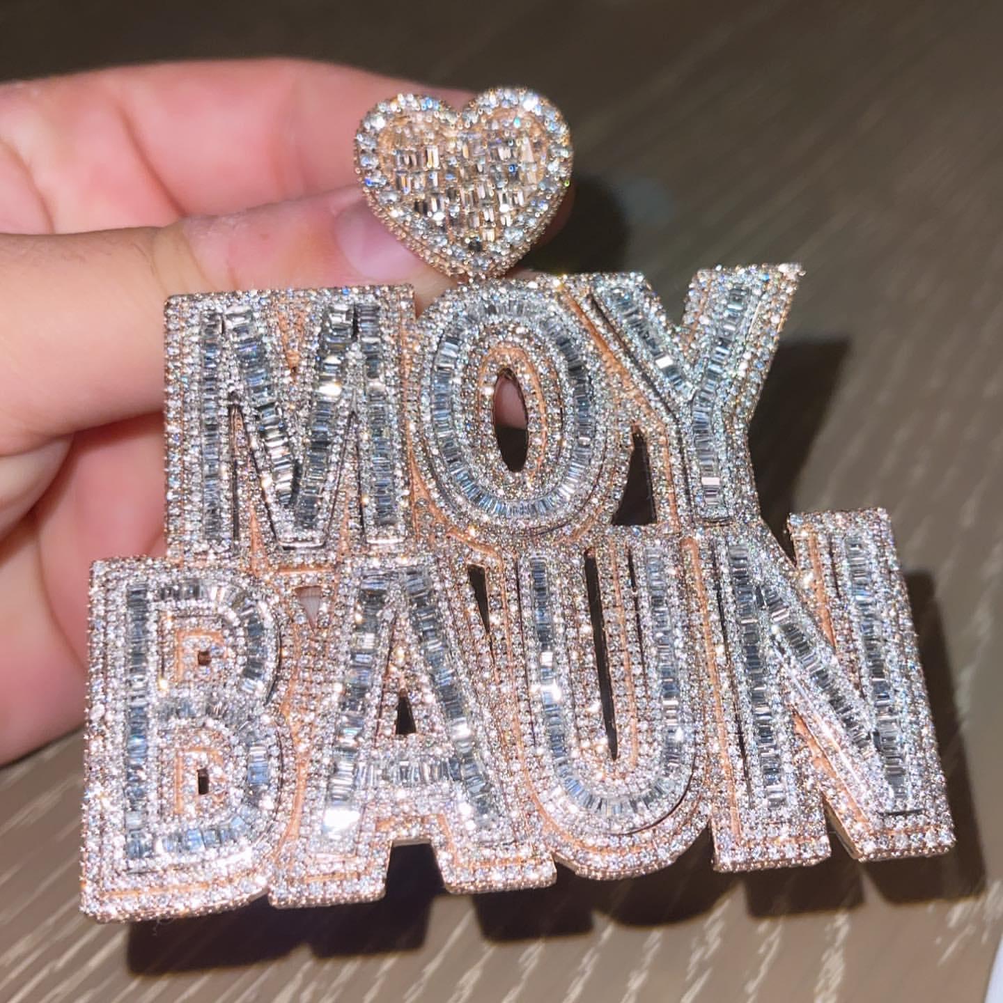 Iced Out Custom Letter Big Trap Pendant | 3.5"x3.5"|house Bail|hip Hop ...