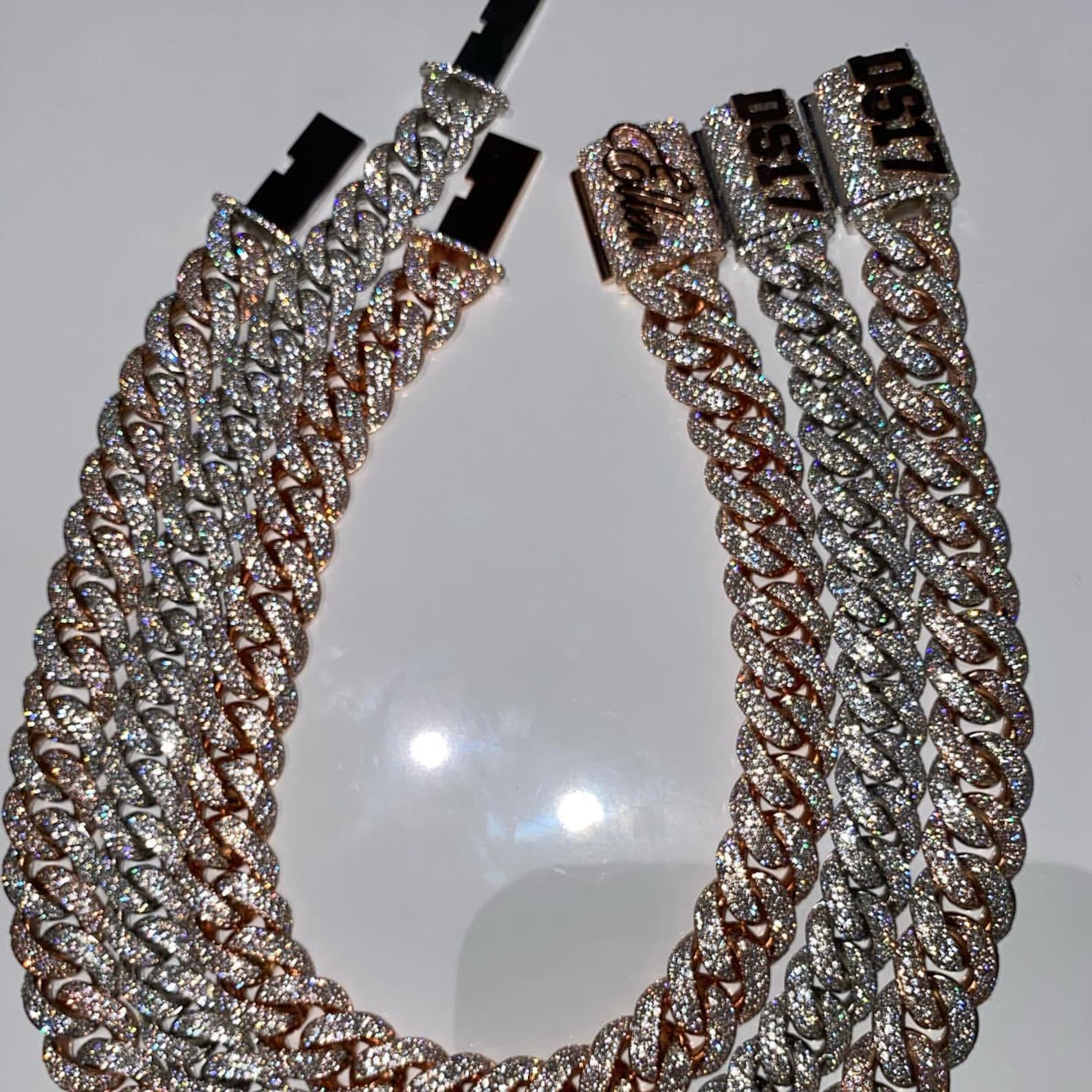 Iced Out VVS CVD Diamond 10K Real Gold 14mm Cuban Chain /iced Out Cuban ...