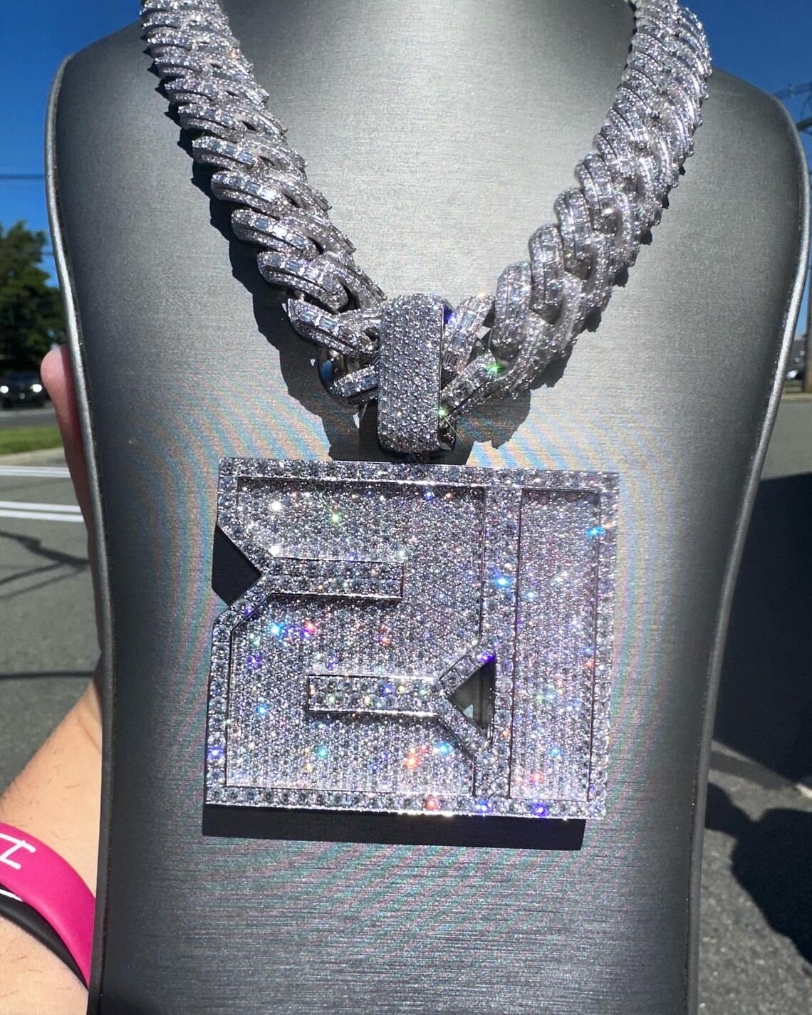 Real VVS Hand Made Hiphop Letter Pendant / Cz/moissanite Round Diamond ...