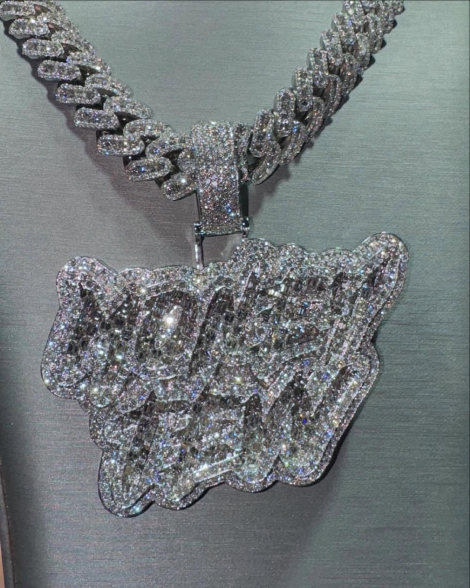 Iced Out Lab Letter Big Trap Pendant | House Bail|hip Hop Jewelry ...