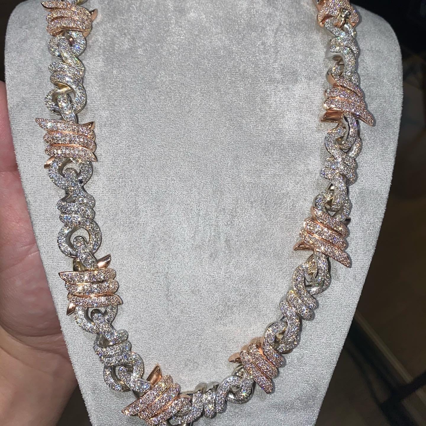 Iced Out VVS CVD Diamond 10K Gold Finish 10mm Cuban Chain /iced Out ...
