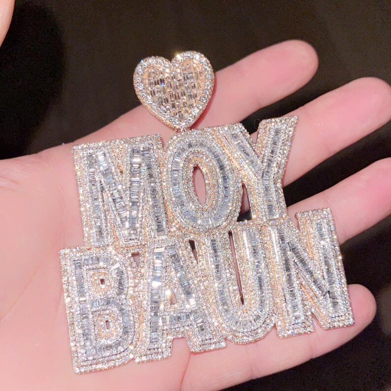 Iced Out Custom Letter Big Trap Pendant | 3.5"x3.5"|house Bail|hip Hop ...