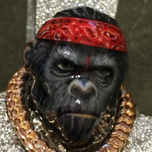 Iced Out VVS Moissanite Diamond Planet of the Apes Piece Pendant /iced ...