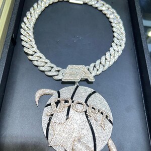 Iced Out VVS Moissanite Cartoon Pendant /iced Out Pendant/hiphop ...