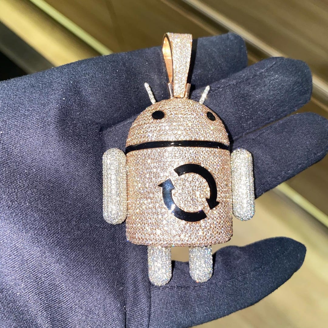 Iced Out VVS Moissanite Logo Pendant /iced Out Pendant/hiphop Pendant ...