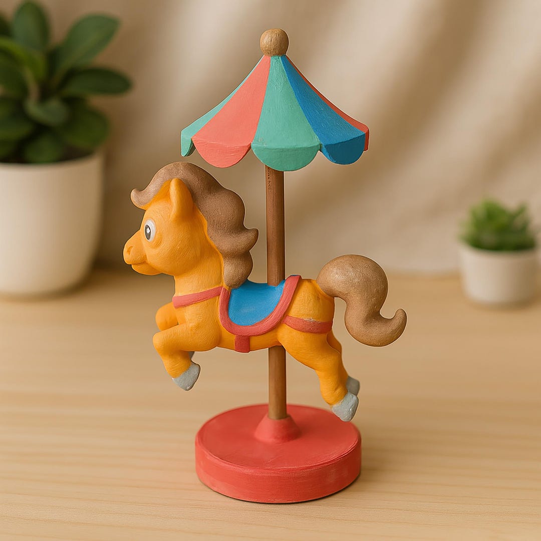 3D Printed Carousel Horse Toy | DIY Painting Kit for Kids | Paint Your ...