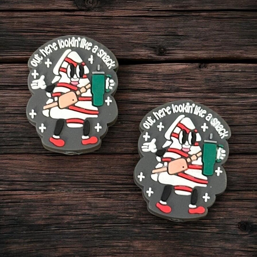 Christmas Out Here Looking Like a Snack Cake PVC Focal Beads - Etsy
