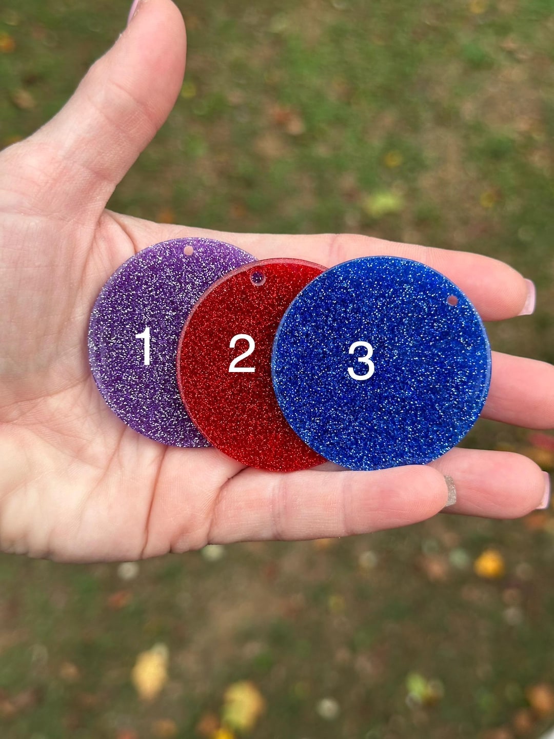 Acrylic Round Keychain Blanks 2 Count - Etsy