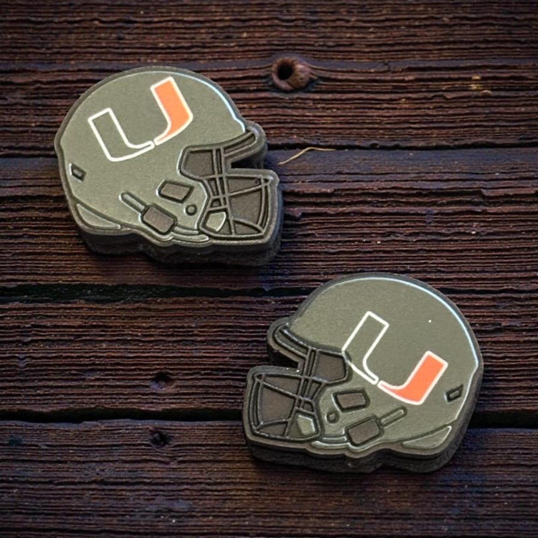 College Football Miami Silicone Focal Beads - Etsy
