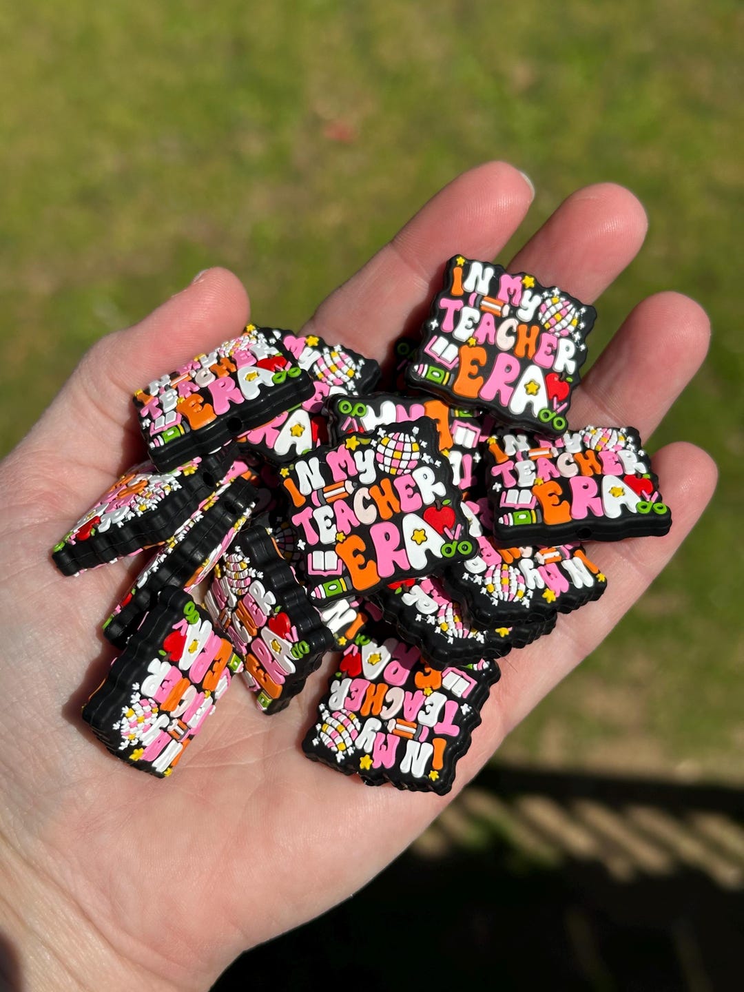 In My Teacher Era School Silicone Focal Beads - Etsy