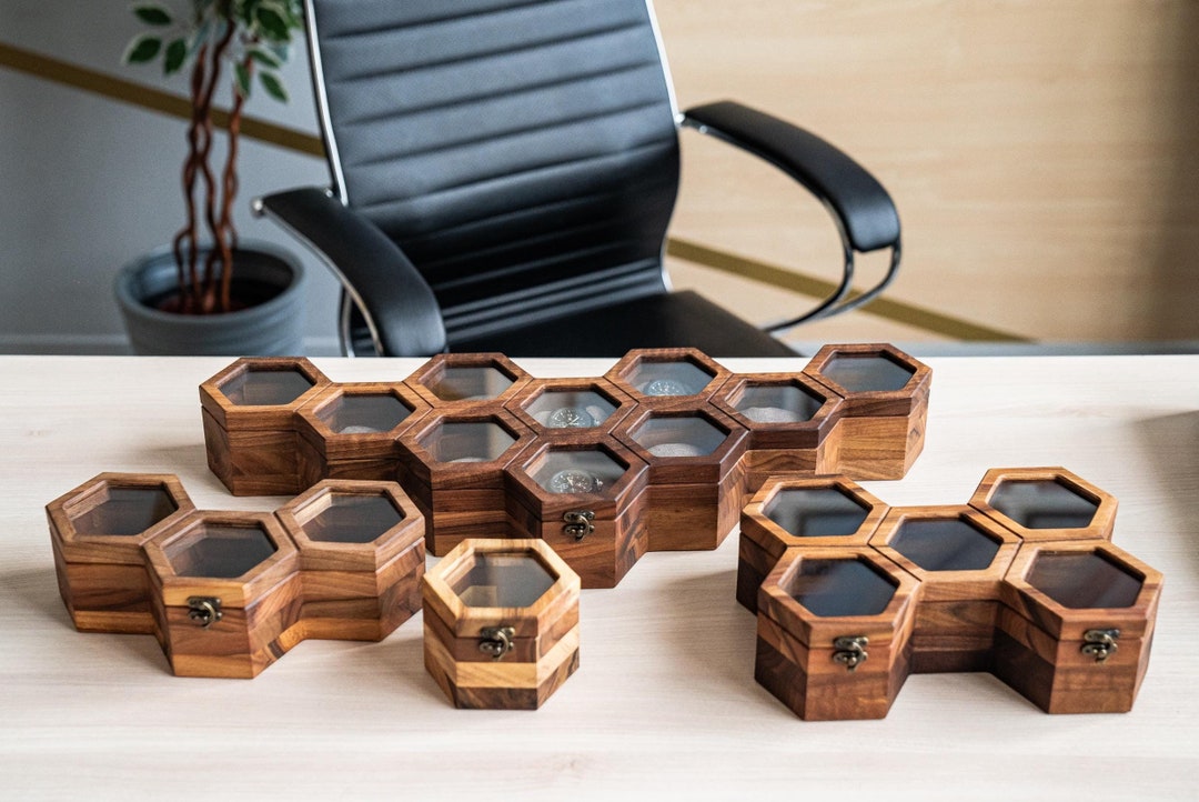 Honeycomb Timepiece Organizer, Custom Watch Box, Wooden Watch Case ...