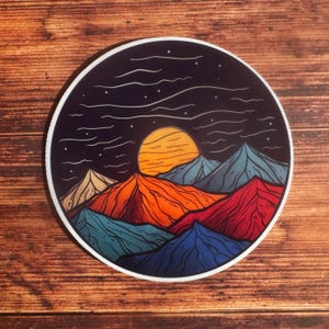 Mountain Sticker Pack - Includes All 5 Waterproof Stickers - Etsy