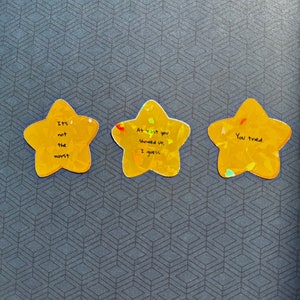 Passive Aggressive Gold Star Stickers: Funny Holographic Sticker Pack ...